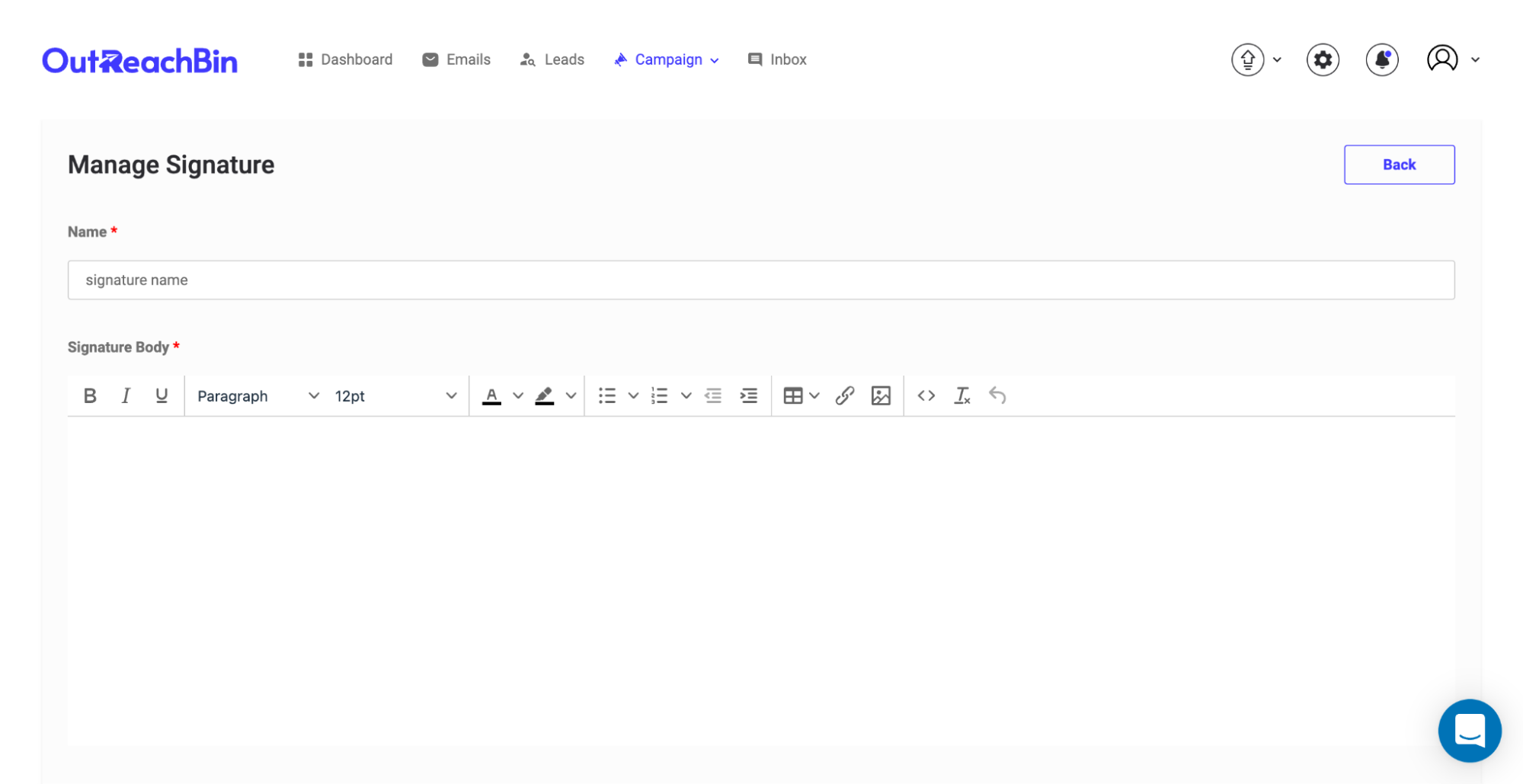 How To Create And Add A Signature OutreachBin Outbound Email Warmup 